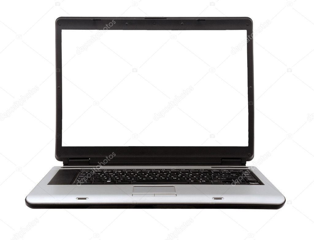 Laptop isolated on white background Stock Photo by ©avlntn 1231272