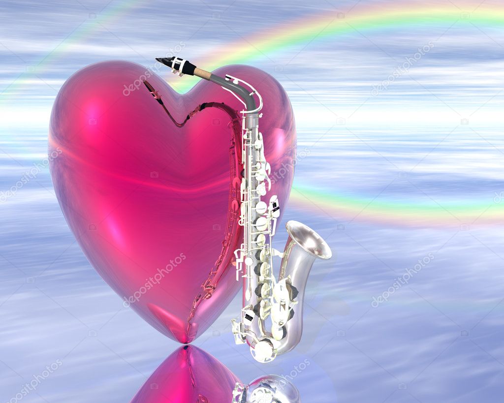 Heart and saxaphone Stock Photo by ©Alperium 1145705