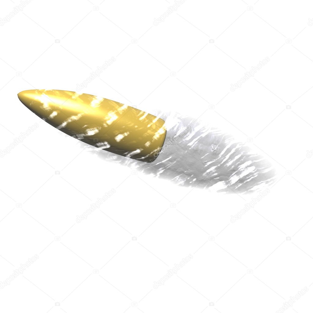 Flying bullet with track ⬇ Stock Photo, Image by © Alperium #1145933