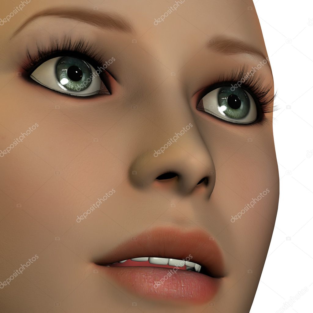 Beautiful girl face — Stock Photo © Alperium #1327785