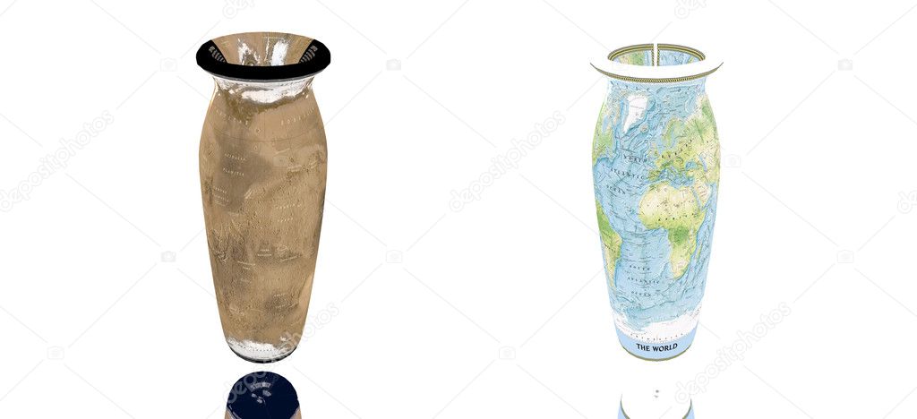 Vase map textured isolated on a white Stock Photo by ©Alperium 1327869