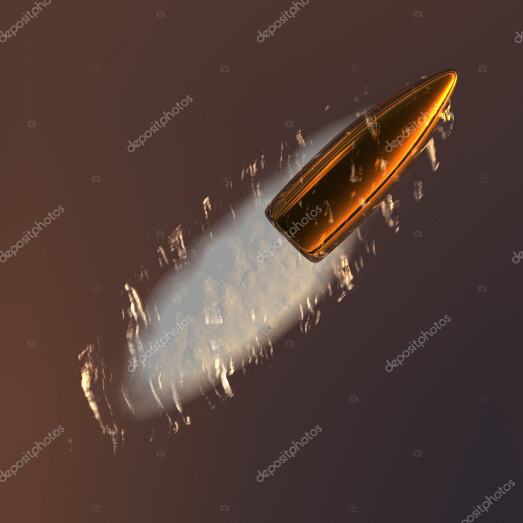 Flying bullet with track Stock Photo by ©Alperium 1884688