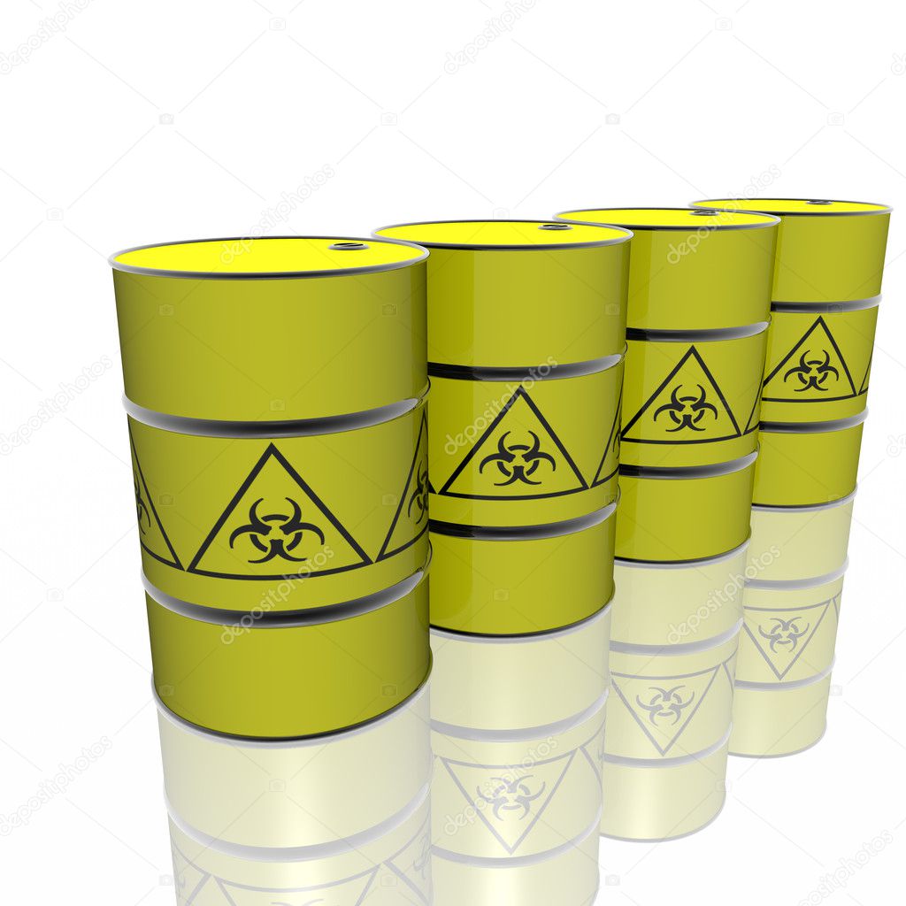 Toxic barrel with biohazard symbol — Stock Photo © Alperium #1885750