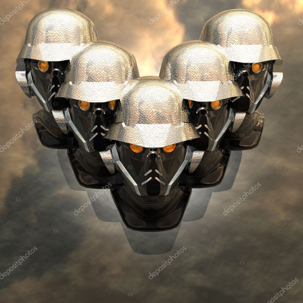 Cyborg head Stock Photo by ©Alperium 1885864