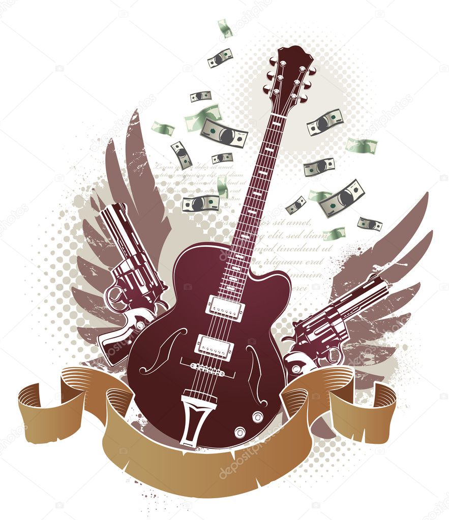 Abstract rock-n-roll — Stock Vector © Vecster #1450884