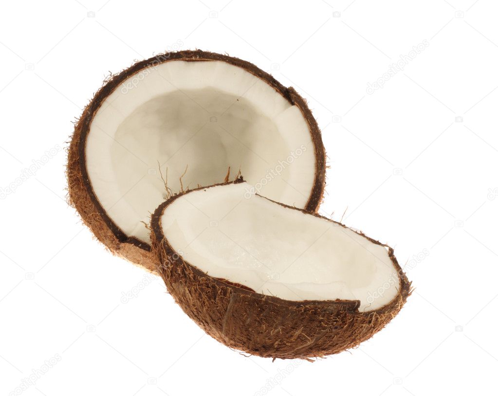 Closeup of cracked coconut Stock Photo by ©blotty 1135336