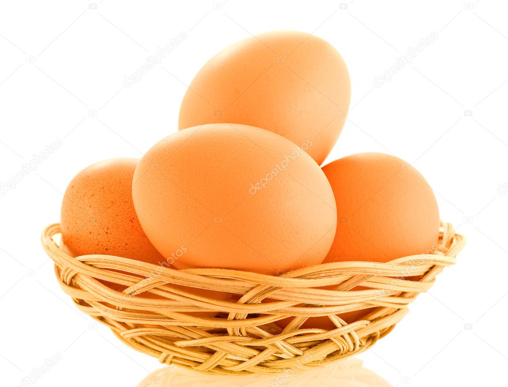 Few fresh raw brown eggs Stock Photo by ©marivlada 1153540