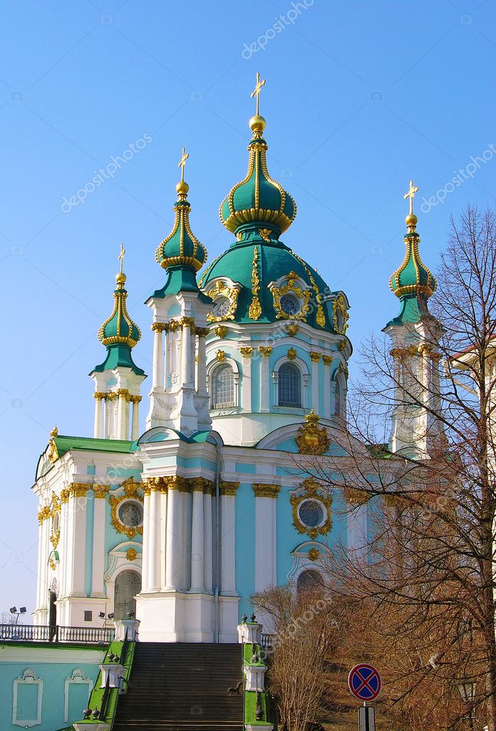 St. Andrew's church, Kiev, Ukraine — Stock Photo © karnizz #1967710