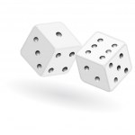 Two white dice Stock Vector Image by ©ctermit #10129985