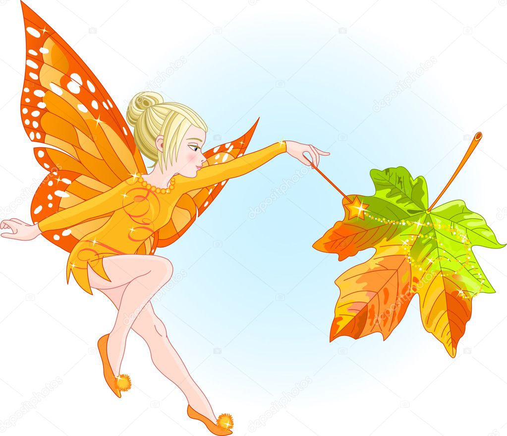 Fairy Autumn — Stock Vector © Dazdraperma #2473087