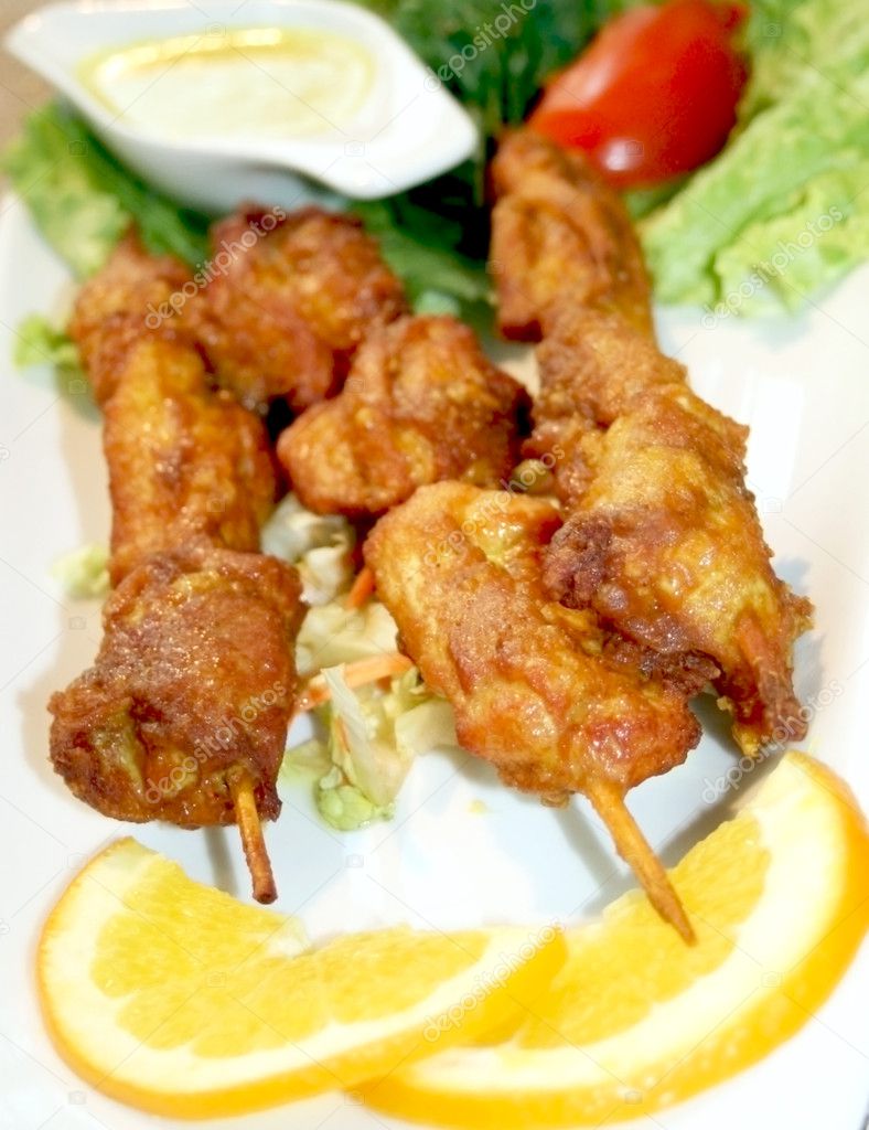 Chicken skewers Stock Photo by ©ursula1964 1208479