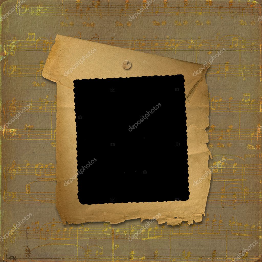 Old frame on the musical background — Stock Photo © Loraliu #2179472