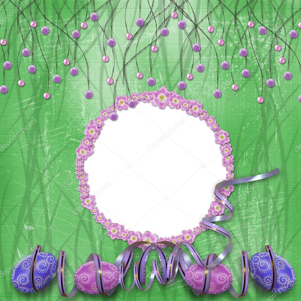 Easter frame with paint eggs — Stock Photo © Loraliu #2324778