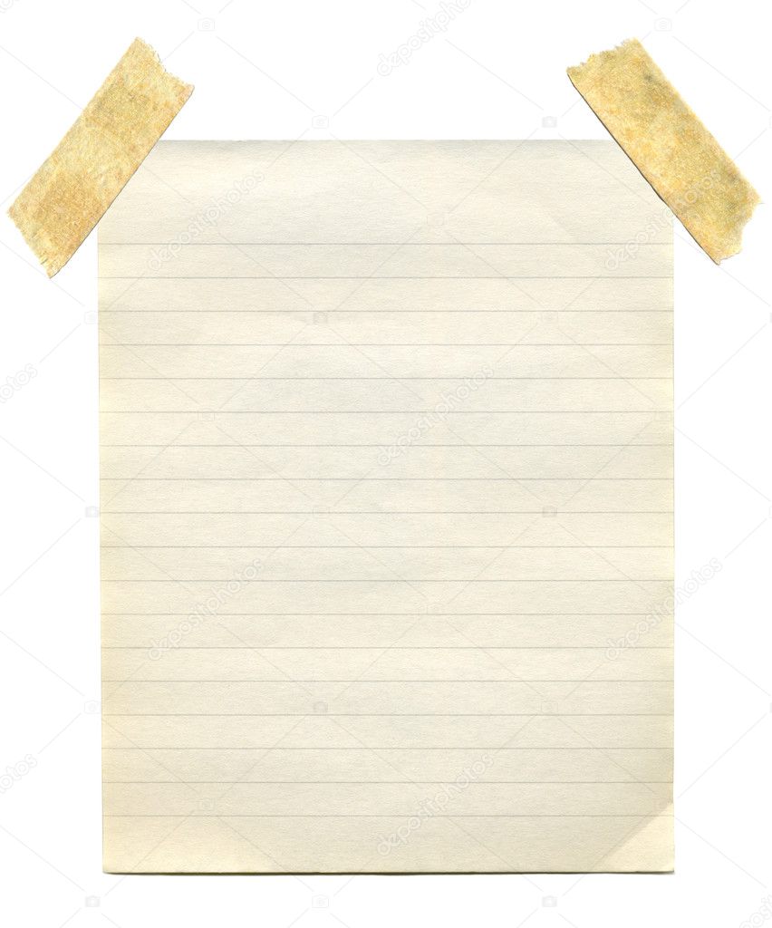 Old vintage yellowing notepaper. Stock Photo by ©SRphotos 1888078