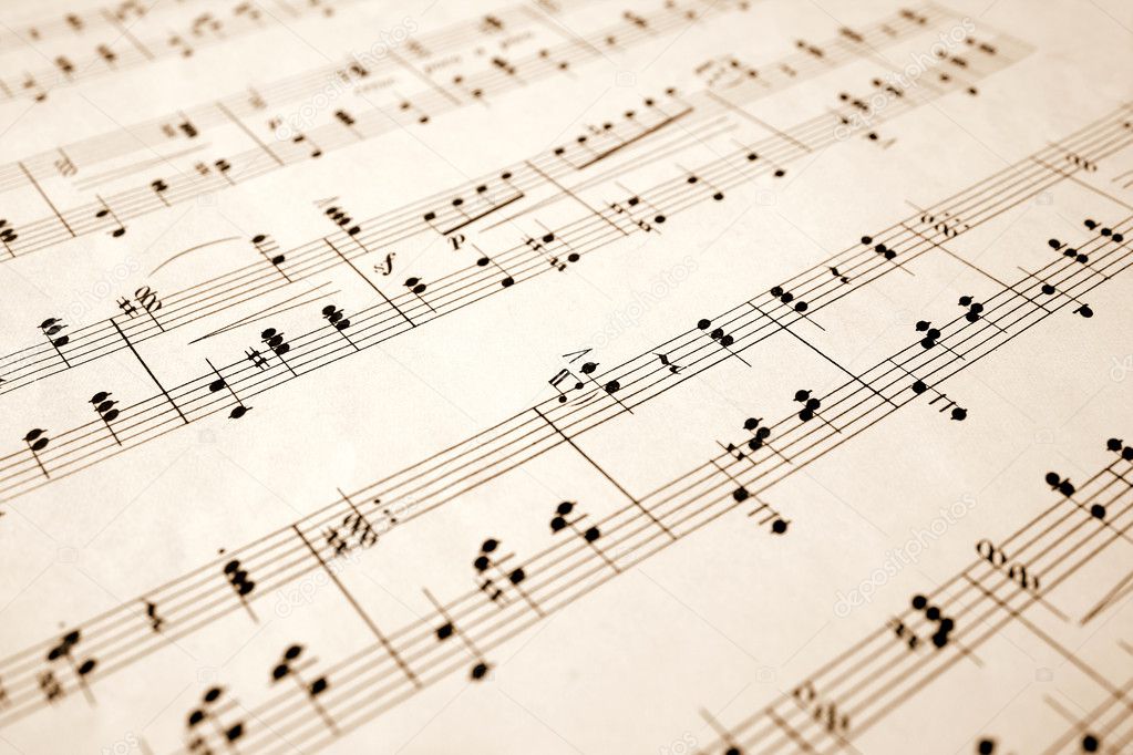 Notes on an old sheet of music — Stock Photo © SRphotos #2287539