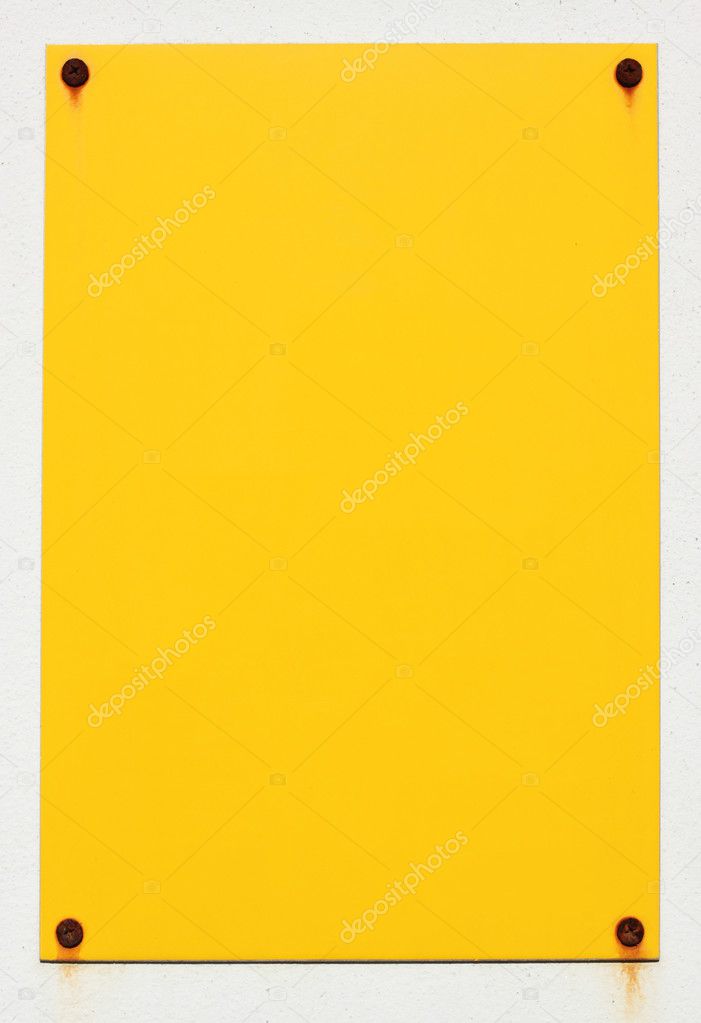 Blank yellow sign. Stock Photo by ©SRphotos 2612894