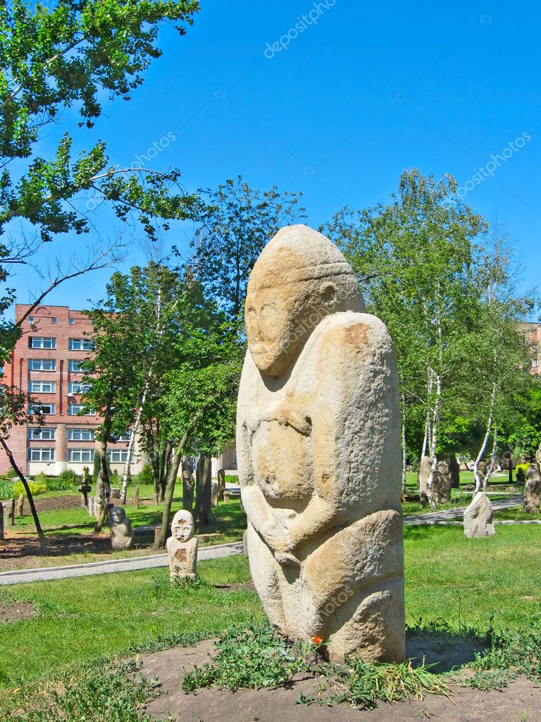 The Stone Warrior. Ancient Slavian idol — Stock Photo © Photon #1353101
