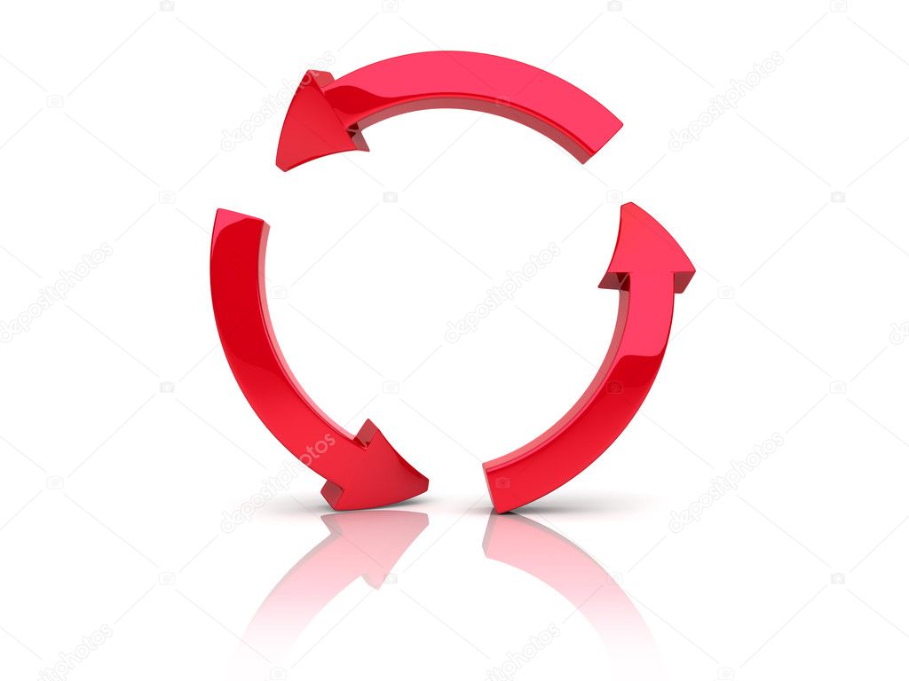 Red recycle — Stock Photo © MONARX3D #1223935