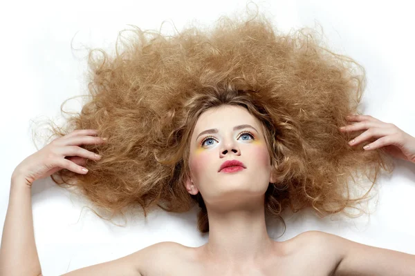 Girl with shock hair-do — Stock Photo © zastavkin #2866380