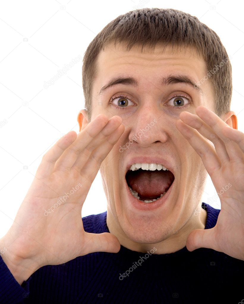 Shouting man — Stock Photo © zastavkin #1307947