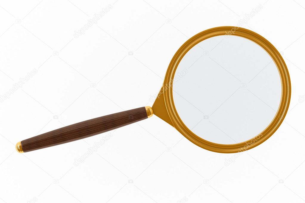 Magnifier on white background. Isolated Stock Photo by ©ISergey 1188705