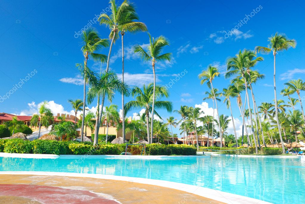 Tropical swimming pool — Stock Photo © haveseen #1717166