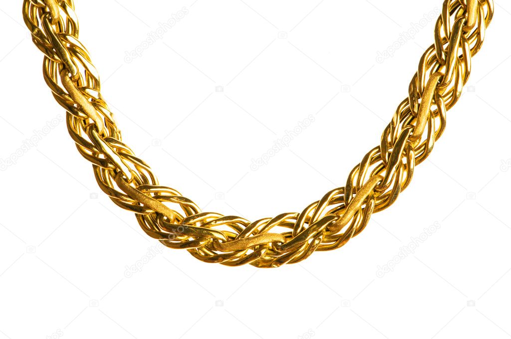 Golden chain isolated on the white — Stock Photo © Elnur_ #1244521