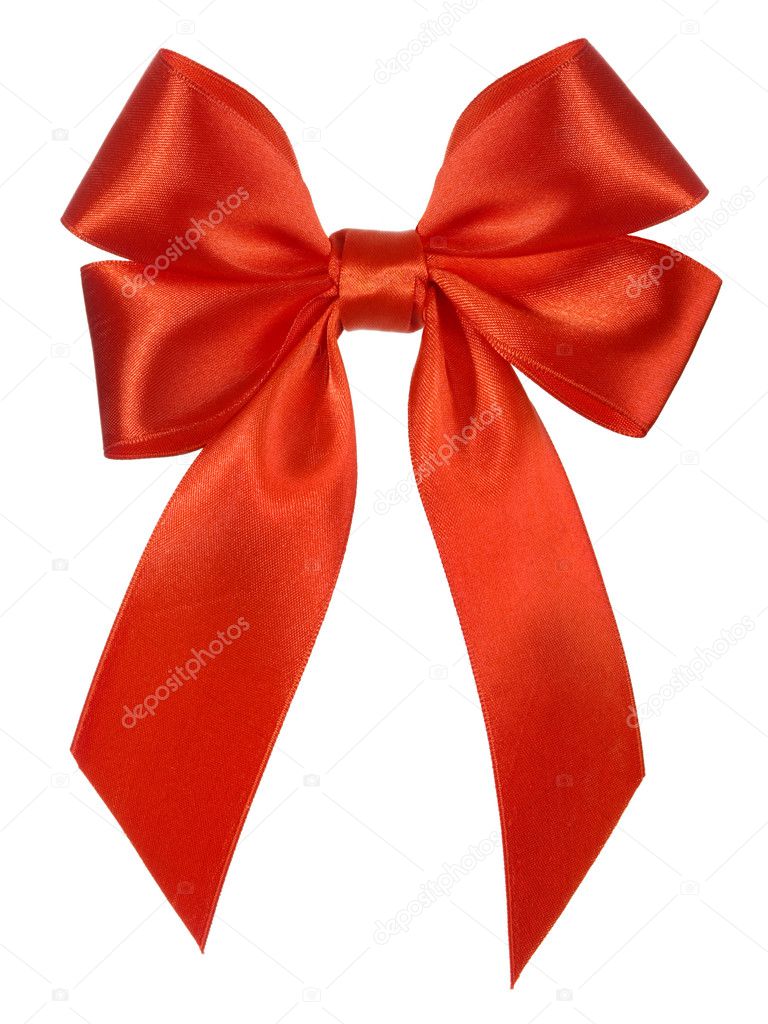 Bright red bow isolated — Stock Photo © Irochka #1336525