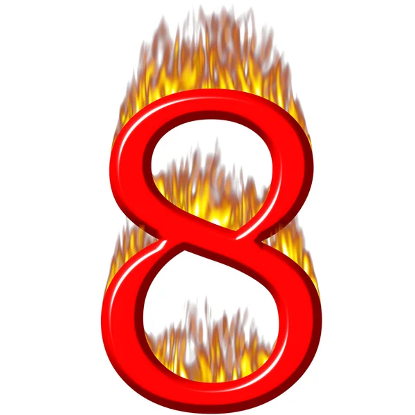 Number 7 on fire — Stock Photo © georgios #1394953