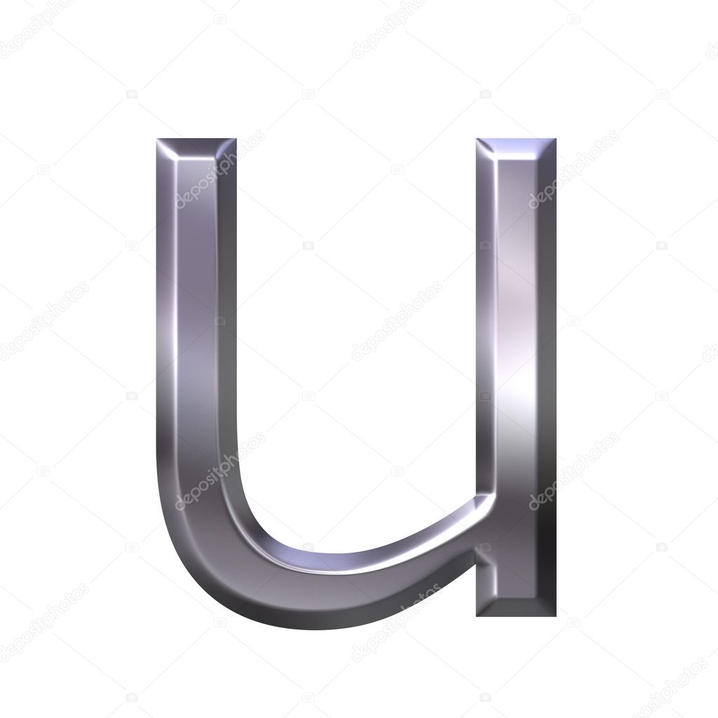 3D Silver Letter u — Stock Photo © georgios #1395038
