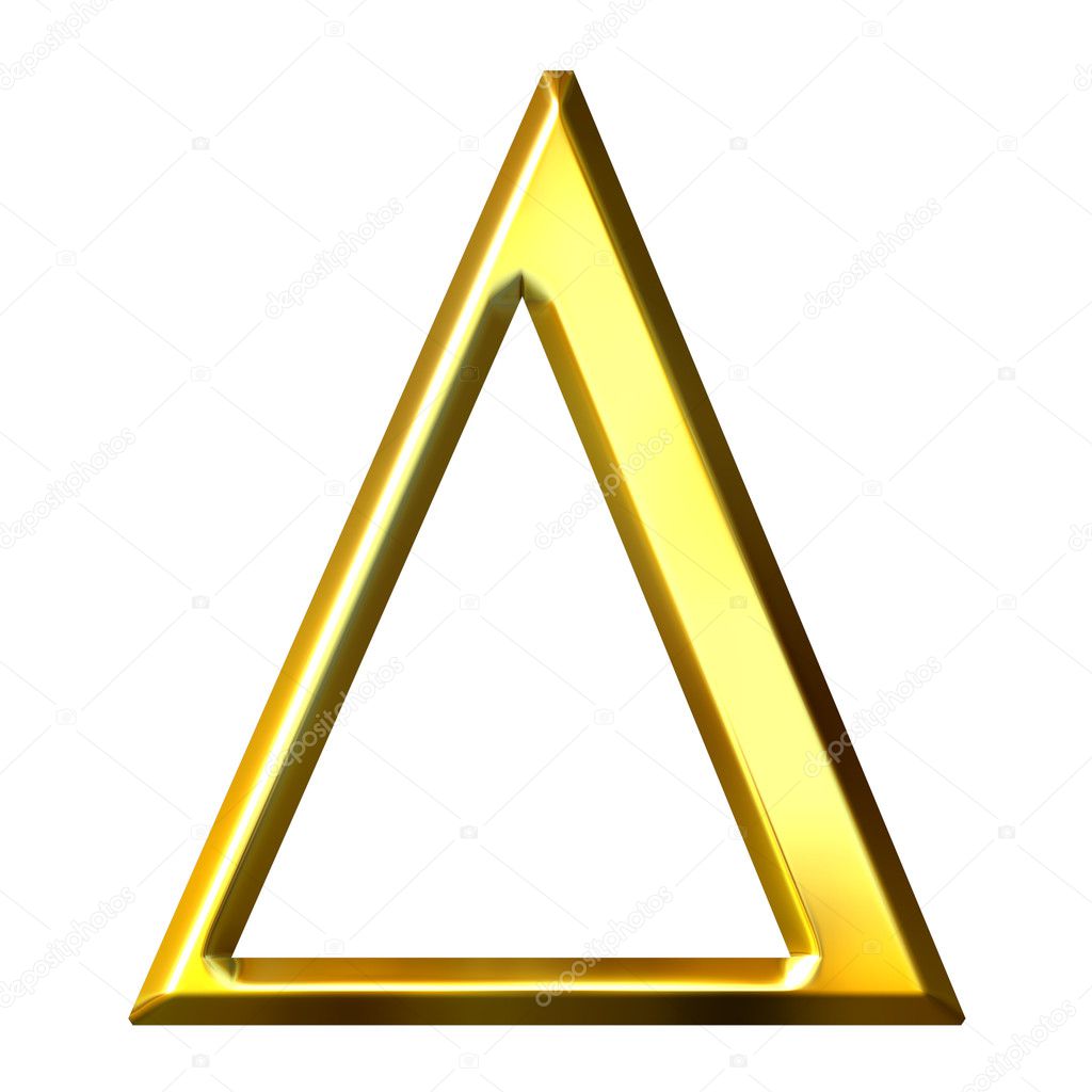 3D Golden Greek Letter Delta — Stock Photo © georgios #1395572