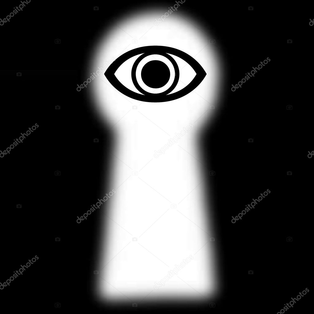 Eye Looking Through Keyhole — Stock Photo © georgios #1409462