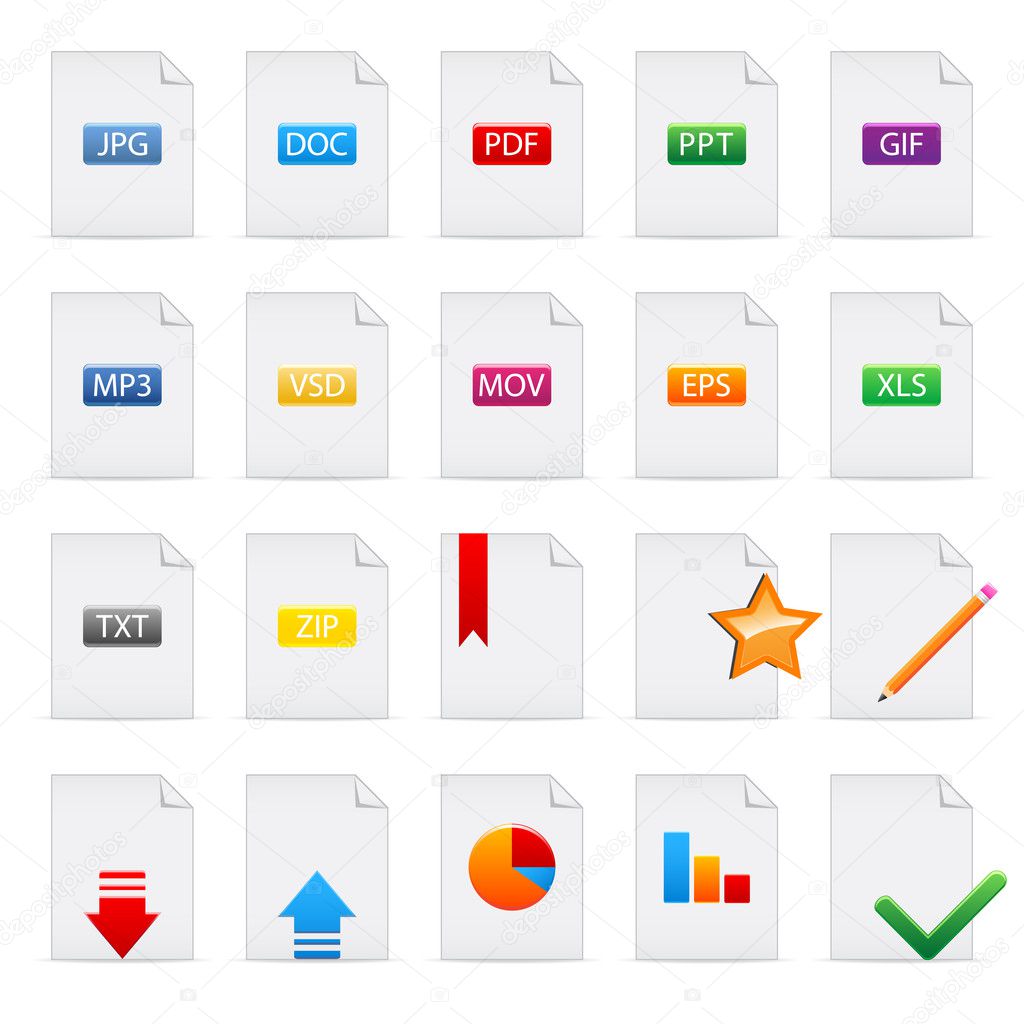 Document icons set — Stock Vector © gladcov #2483105 Document icons set — Stock Vector © gladcov #2483105