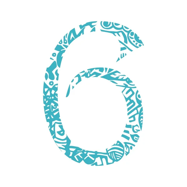 Цифра шесть Vector Art Stock Images | Depositphotos