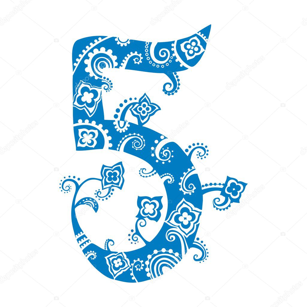 Stylized number five symbol design — Stock Vector © markovka #1516913 Stylized number five symbol design — Stock Vector © markovka #1516913