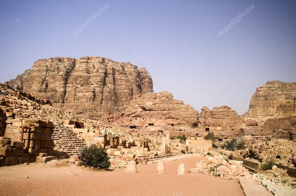 Petra ruins and mountains in Jordan — Stock Photo © javax_ber #1271625