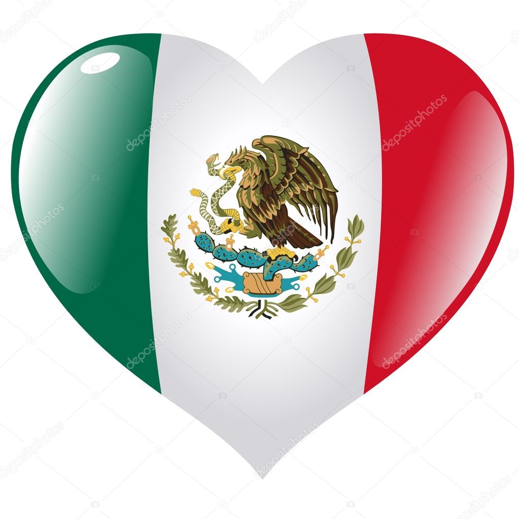 Mexico in heart — Stock Vector © Perysty #1386446