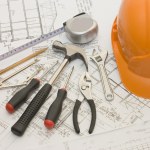 Building tools on the house project Stock Photo by ©voronin-76 1365919