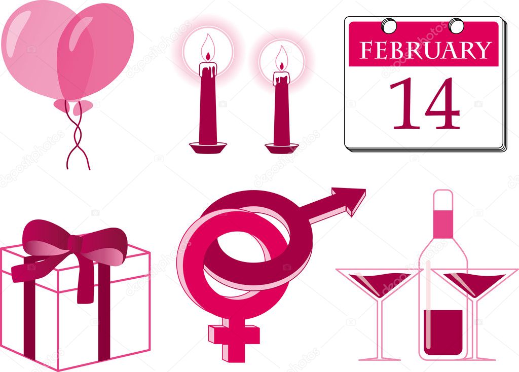 San Valentín icono conjunto Vector de stock #1920804 de ©AGorohov