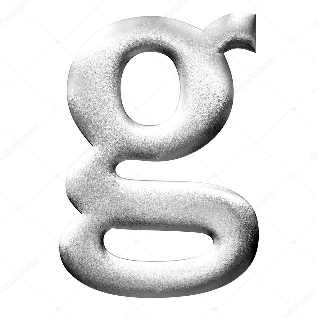 3D silver small capital letter isolated Stock Photo by ©Philippstock ...