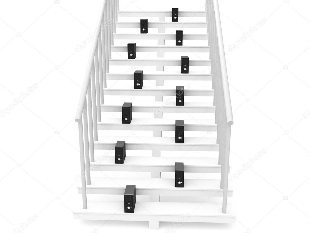 Black cpu on stairs — Stock Photo © imagerymajestic #1360638