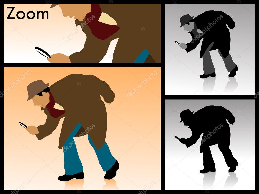 Detective with magnifier Stock Photo by ©imagerymajestic 1362941