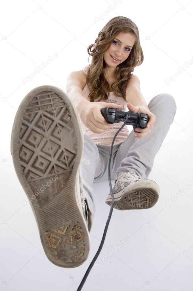American model with remote control Stock Photo by ©imagerymajestic 1651386