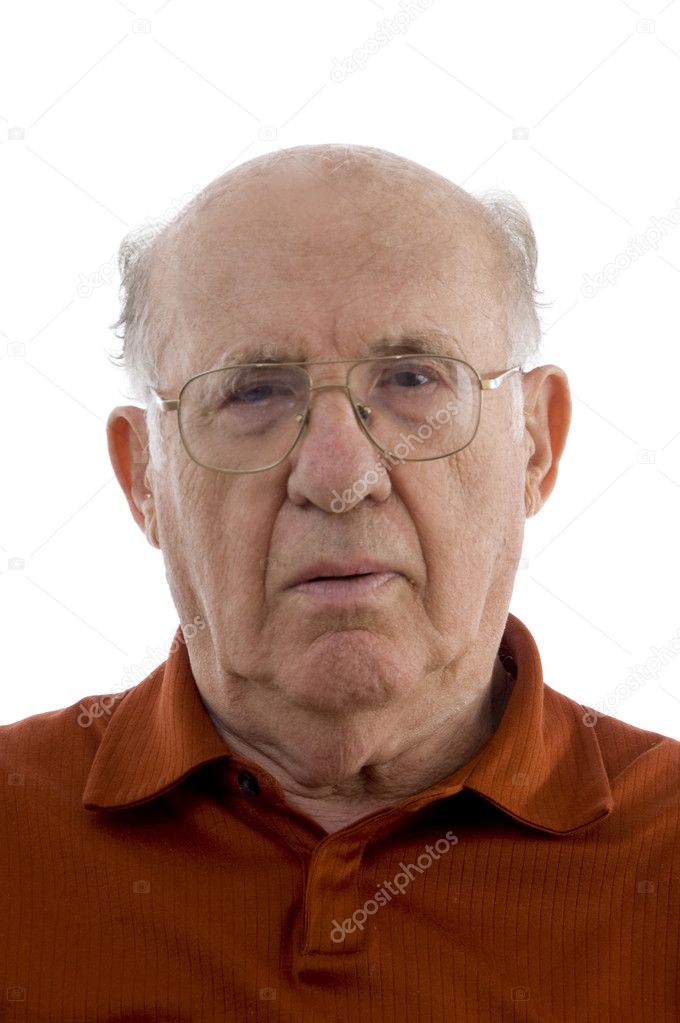 Portrait of old man looking at camera — Stock Photo © imagerymajestic ...