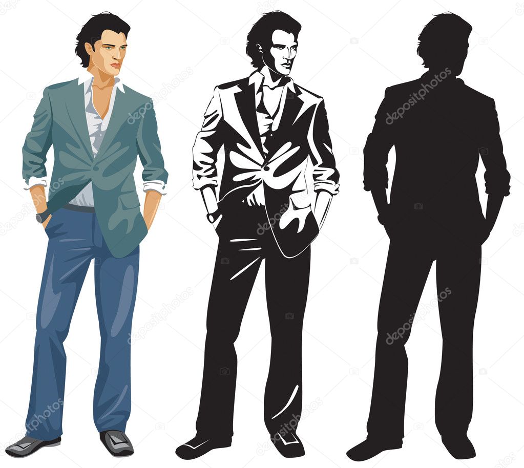 Handsome man — Stock Vector © zubada #2462028