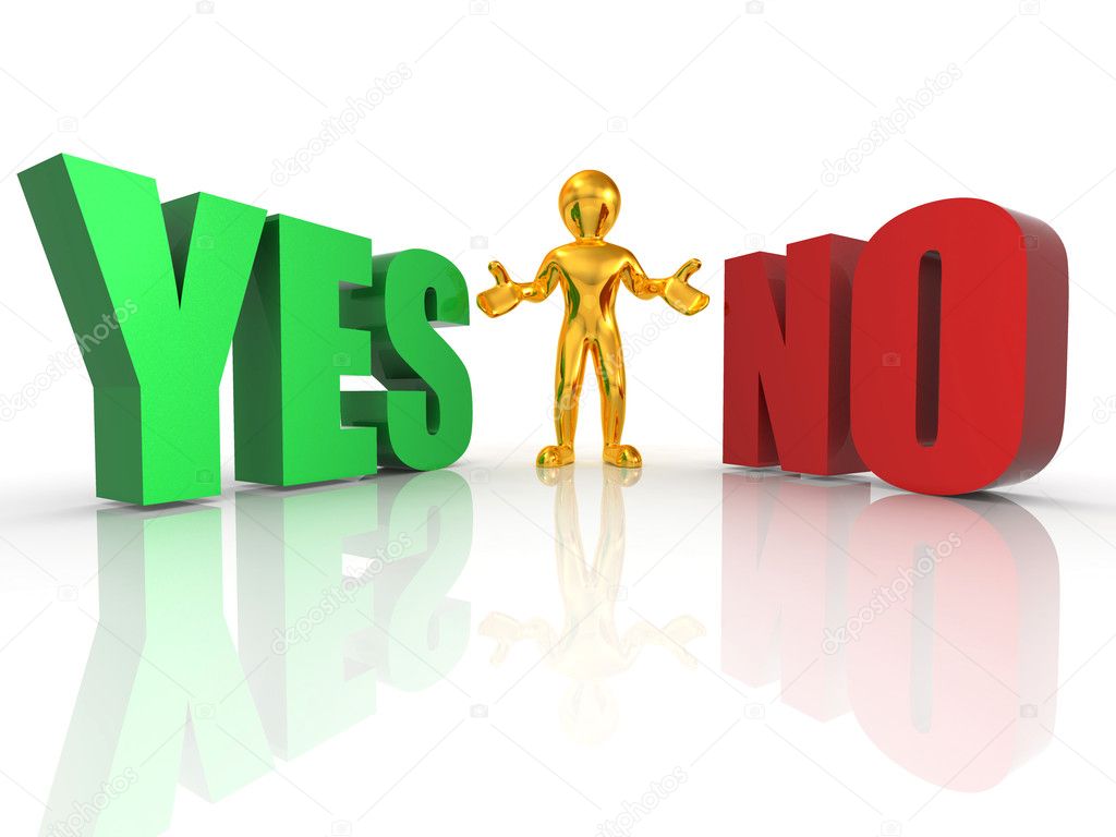 Choise YES or NO Stock Photo by ©maxxyustas 1406262