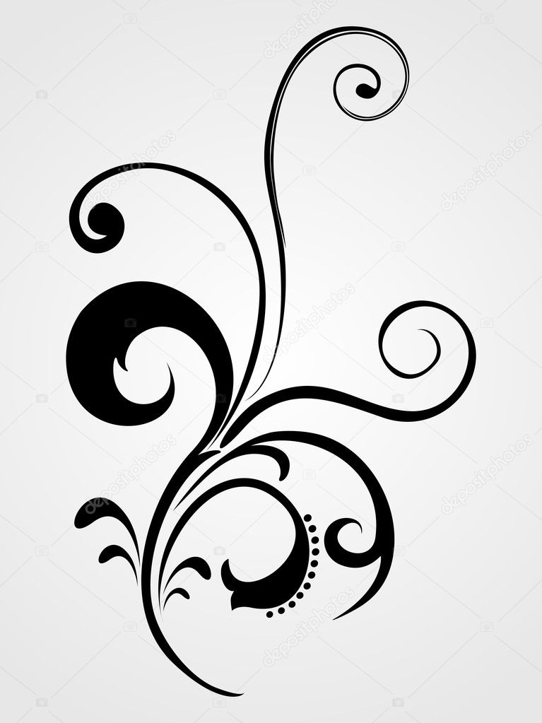 Vector beautiful design black tattoo — Stock Vector © alliesinteract ...