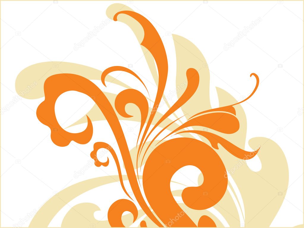 Abstract orange floral background Stock Vector Image by ©alliesinteract ...