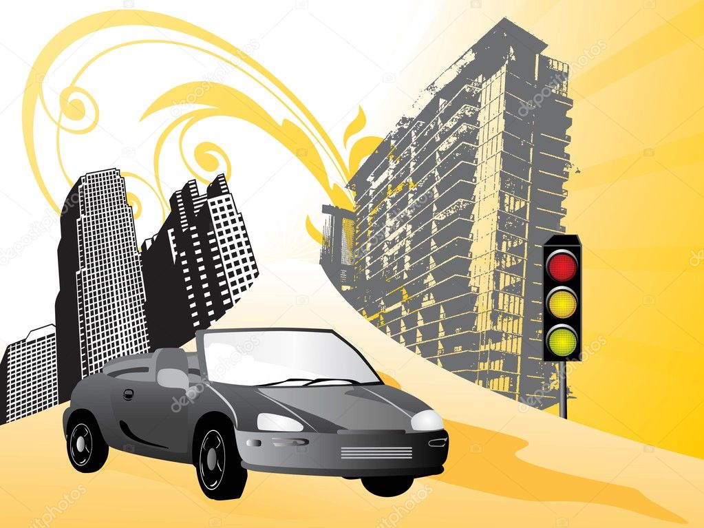 Architecture background with car Stock Vector Image by ©alliesinteract ...