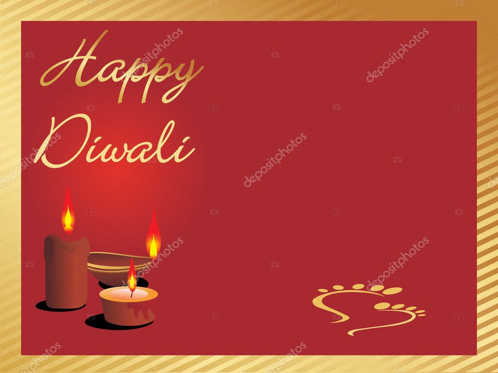Deepawali background with deepak Stock Vector Image by ©alliesinteract ...